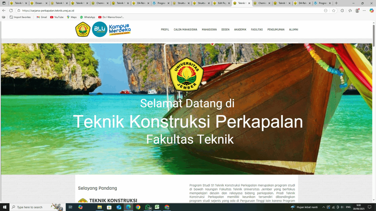 S1 Konstruksi Perkapalan – Teknik Mesin -Universitas Jember
